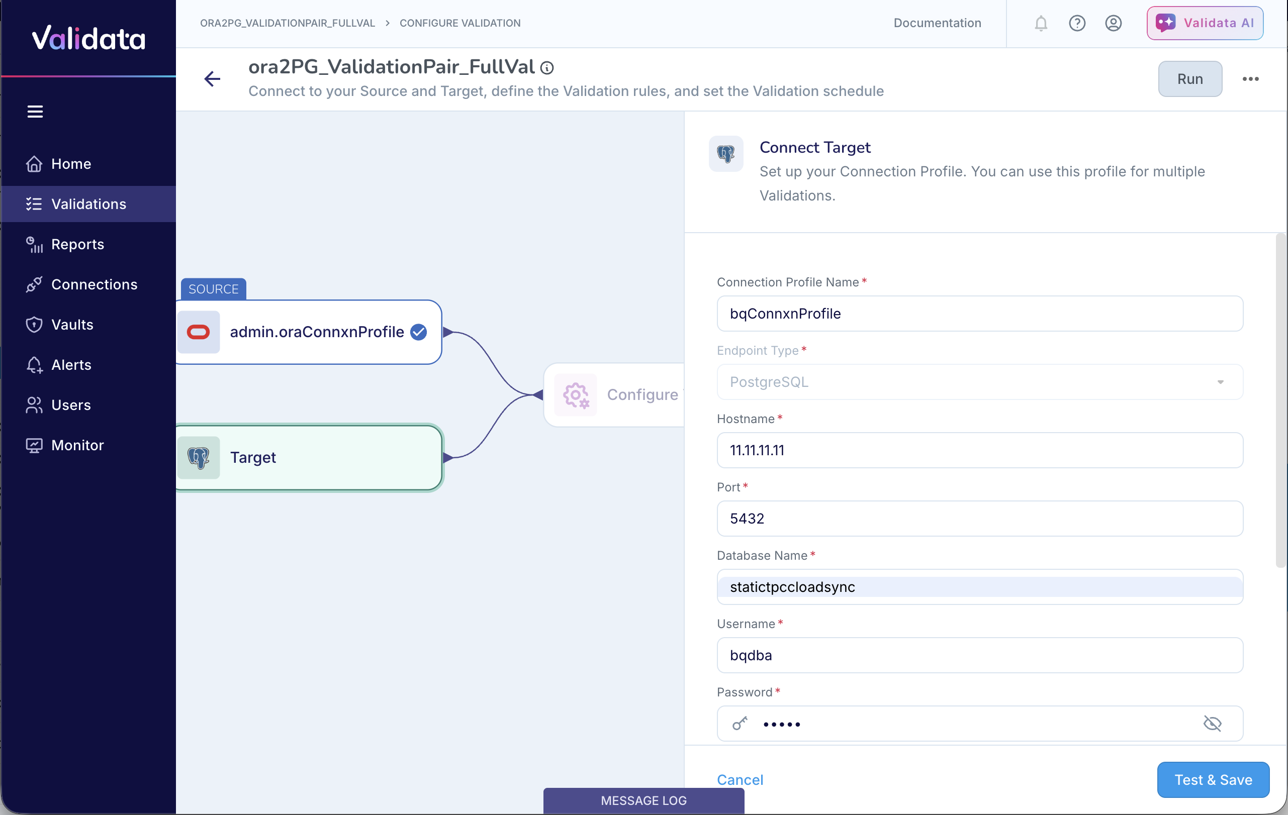 Connecting to Source & Target using Connection Profiles